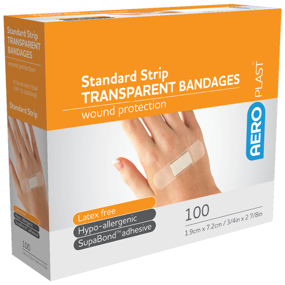 AEROPLAST Transparent Bandages | Waterproof & Hypoallergenic