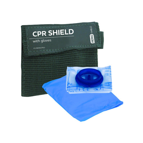 AeroShield Key Ring CPR Face Shield and Gloves